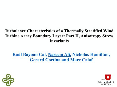 Pdf Turbulence Characteristics Of A Thermally Stratified Wind Turbine