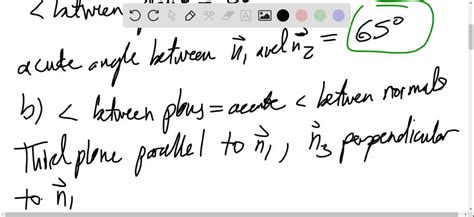 SOLVED The Figure Shows Two Planes And Their Normal Vectors A What Is The Angle Between The
