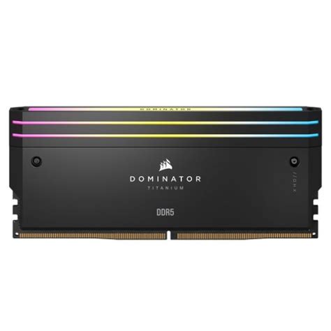 فروشگاه اینترنتی آر وی سی رم کامپیوتر Dominator Titanium 32gb 16gbx2 6000 Rgb Black Cl30