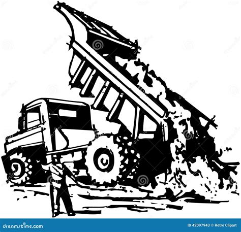 Dumptruck Unloading Stock Vector Illustration Of Advertising 42097943