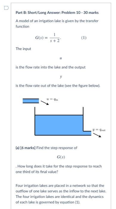 Solved Part B Shortlong Answer Problem 10 30 Marks A