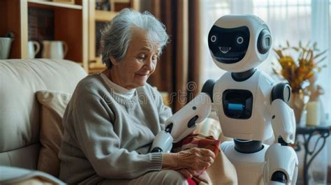 Harmony Bridging Generations With Technology Futuristic Ai Assistant