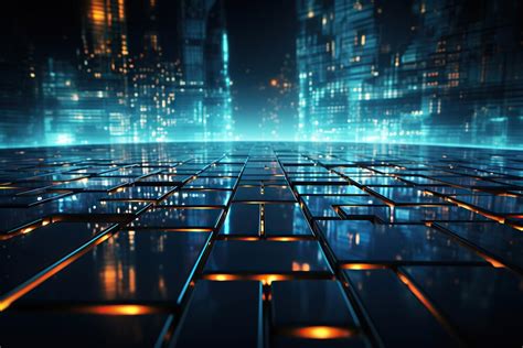 technology background a quantum computing system with a cyber network