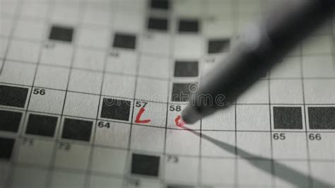 Solving Crossword Puzzle Stock Video Video Of Game 261812407