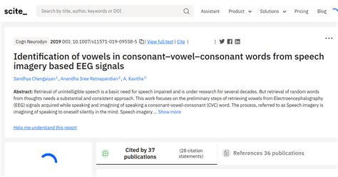 Identification Of Vowels In Consonant Vowel Consonant Words From Speech Imagery Based Eeg