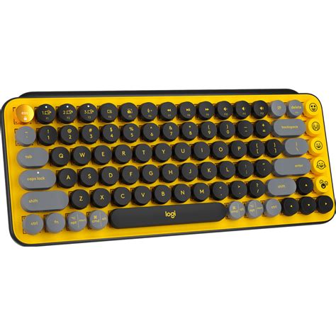 Happy Tappy X Logitech Pop Keys Typewriter Keyboard With Customizable Emoji Keys Bluetooth Or