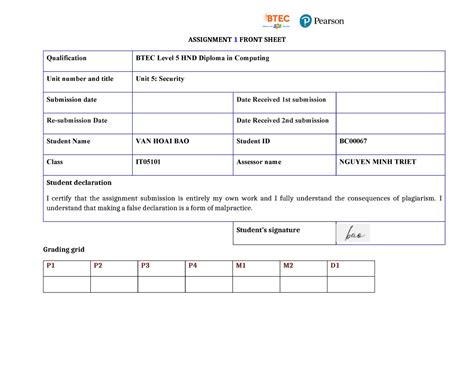 Computing Research Project Assignment 1 Front Sheet Qualification Btec Level 5 Hnd Diploma In