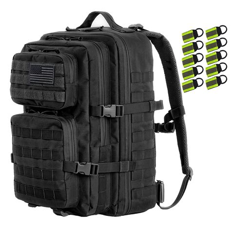 Anjinu Black Tactical Backpack Military Backpack Molle Backpack 42l