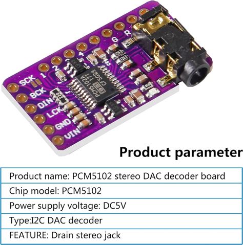 Interface I2s Pcm5102a Dac Decoder Gy Pcm5102 I2s Player Module For