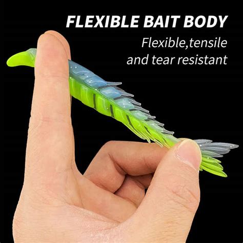 Two Color Multi Section Bone Fish Soft Lure Multi Color Multi Size