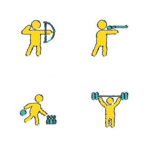 부화 스타일 벡터에서 올림픽 게임 디자인의 세트 Ai Eps Uidownload