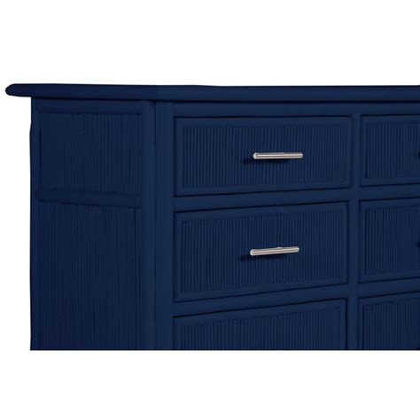 Aruba Six Drawer Dresser Navy Blue Chairish