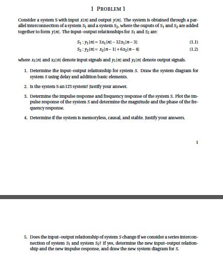 Solved Consider A System S With Input X N And Output Y N Chegg Com