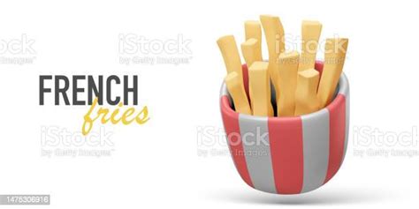 흰색 배경에 격리된 3d 현실적인 감자 튀김 벡터 그림 0명에 대한 스톡 벡터 아트 및 기타 이미지 0명 3차원 형태 갈색 Istock