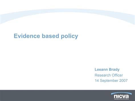 Evidence Policy Ppt