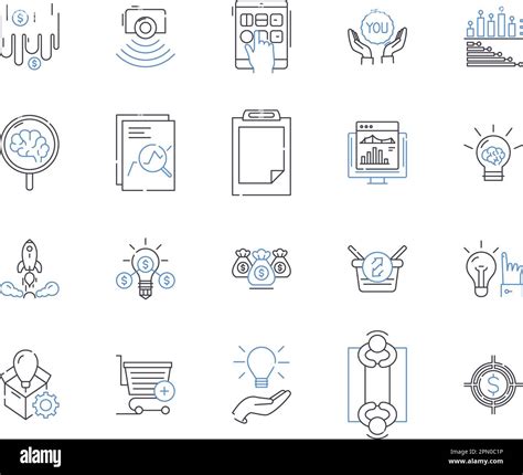 Digital Transformation Outline Icons Collection Digital Transformation Technology Automation