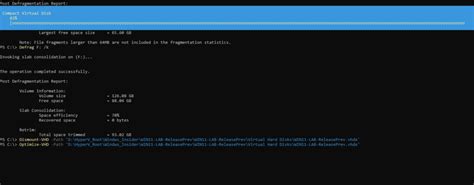 Vhdx File Is Getting Increased And Unable To Optimize Compact