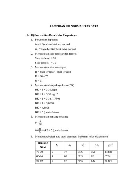 Uji Normalitas Data Pdf