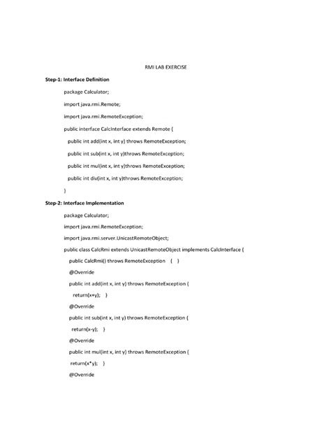 Rmi Lab Exercise Pdf