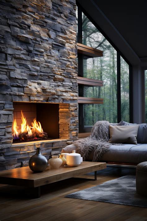 30 Stunning Stone Fireplace Ideas For Your Home In 2024 Rustic Stone Fireplace Rustic