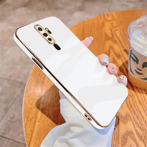 For Oppo A9 2020 A5 2020 A92 A52 A92s A91 Reno 4z 5g Soft Original Square Cases Luxury Plating