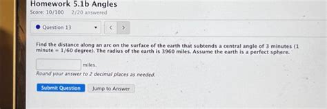 Solved Find The Distance Along An Arc On The Surface Of The Chegg Com