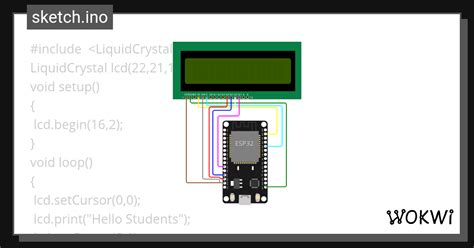 Lcd To Print Hello Wokwi Esp32 Stm32 Arduino Simulator Lcd To Print Hello Wokwi Esp32 Stm32 Arduino Simulator