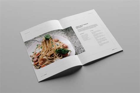 Minimal Cookbook Recipe Book Design Template Place