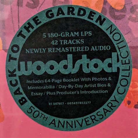 Woodstock Back To The Garden 50th Anniversary Collection 180g 5lp Vinyl