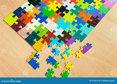 Colorful Puzzles Stock Image Image Of Playing Teamwork 21441179