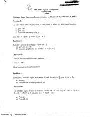 Study Guide For Signals And Systems Exam 1 Course Hero