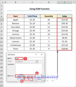 How To Create A Formula Using Defined Names In Excel 7 Ways