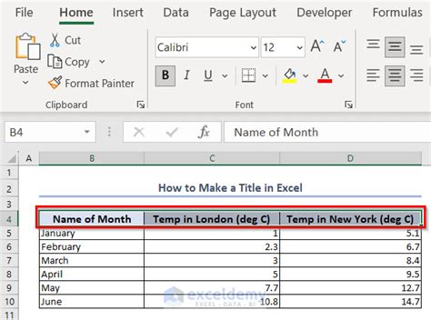 How To Make A Title In Excel 3 Suitable Methods Exceldemy
