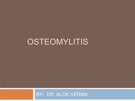 Osteomylitis Pptx