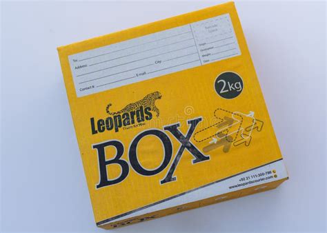 Leopards Cargo Box On White Isolated Background Editorial Photography