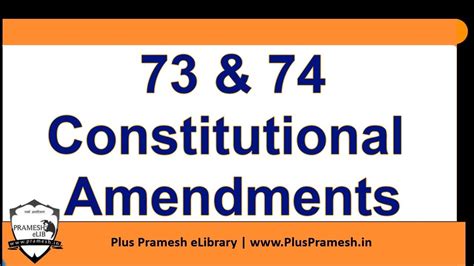E 17 73 And 74 Amendment Of Indian Constitution Panchayati Raj Youtube