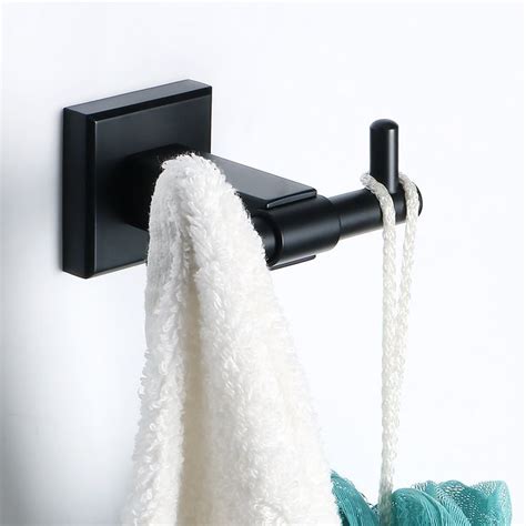 Modern Matte Black Double Robe Hook For Your Bathroom