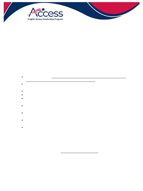 Formulario De Aplicacion Access Program Min Pdf Crecimiento Personal Y Profesional