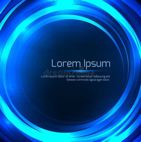 Circle With Dynamic Swoosh Line Frame Monochrome Circular Element Stock Vector Illustration