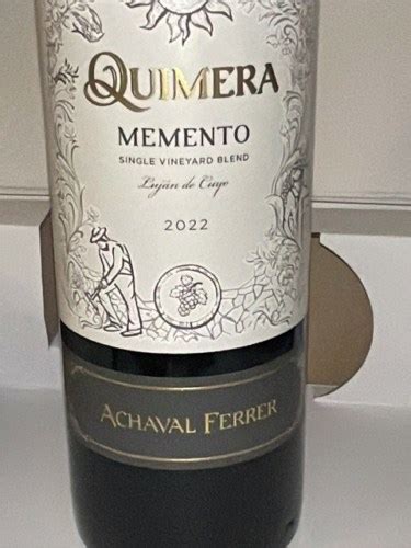 Achaval Ferrer Quimera Memento Single Vineyard Blend Vivino English