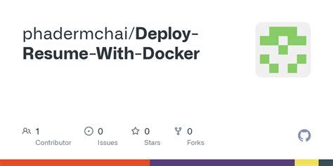 Github Phadermchaideploy Resume With Docker