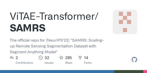 Issues · Vitae Transformer Samrs · Github