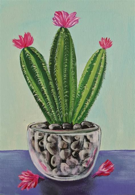 Cactus Flower Art