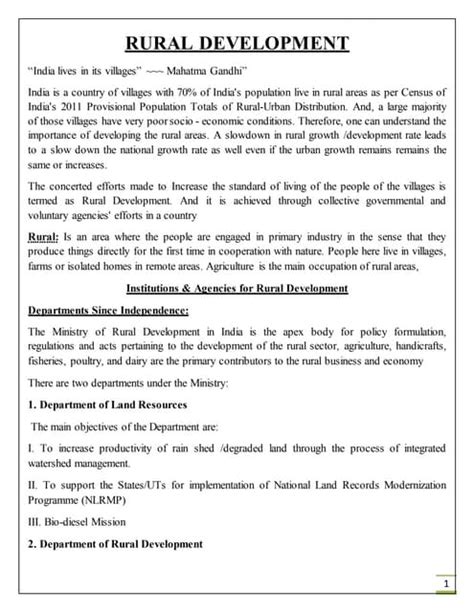 Agriculture And Rural Development Programme Pptx