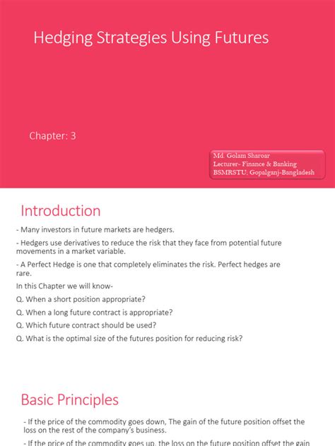 chapter 3 hedging strategies using futures download free pdf hedge finance futures
