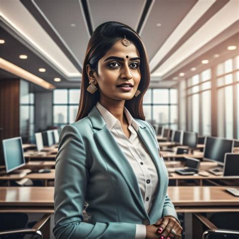 Premium Ai Image Indian Girl In Professional And Modern Environment