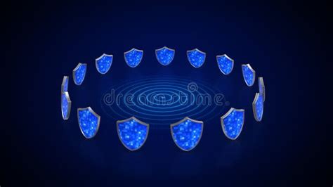 Digital Shields And Binary Code For Cyber Security And Data Protection