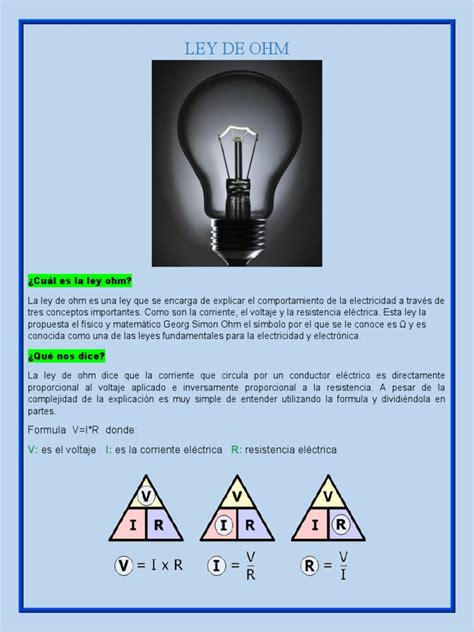 Ley De Ohm Pdf Tecnología
