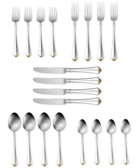 Oneida 18 10 Stainless Steel 20 Pc Golden Juilliard Flatware Set