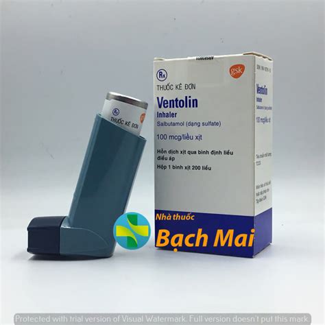Ventolin Inhaler 100mcgliều 200 Liều Nhà Thuốc Bạch Mai